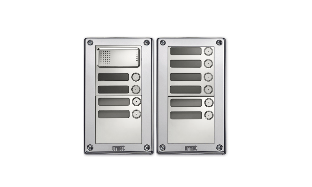 2-Wire Sinthesi Steel Audio Push Button Entry Panel (2 Rows 4 Modules ...